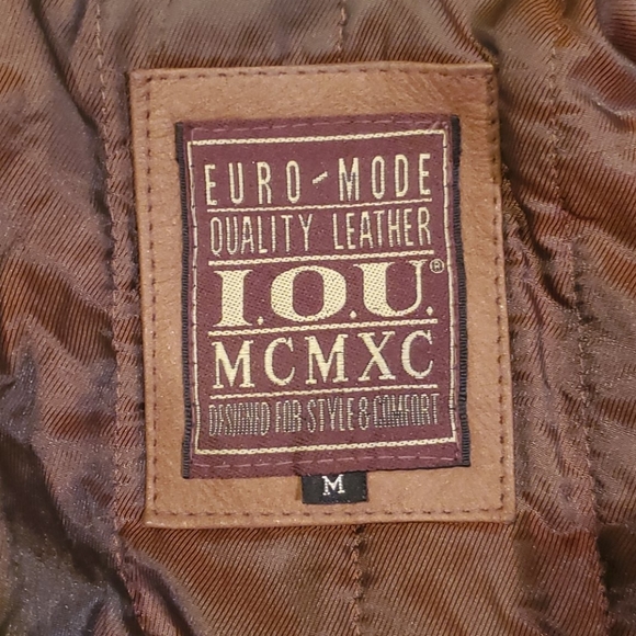 I.O.U. | Jackets & Coats | Iou Leather Bomber Jacket | Poshmark